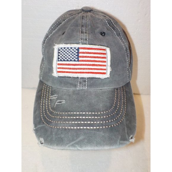 Unbranded | Accessories | Patriotic Factory Distressed Faded Gray ...